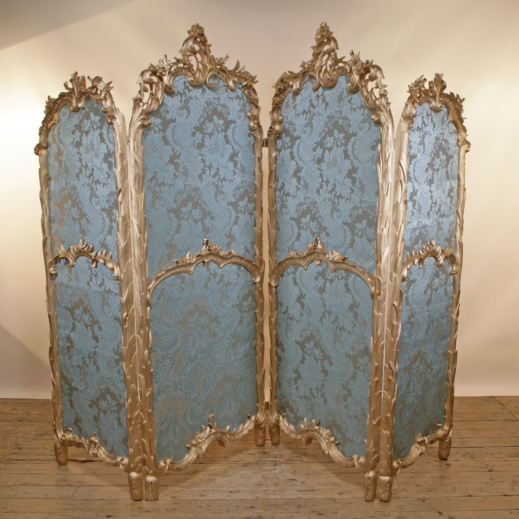Fully restored 19th Century Four Panel Screen in the Regency Style ...